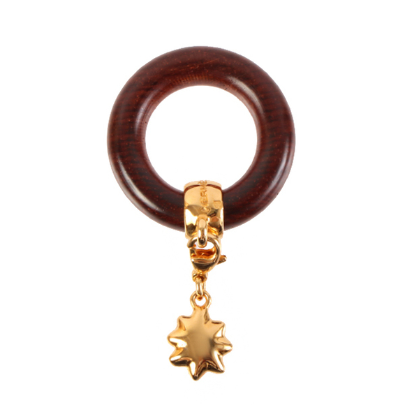 Hermes | Accessories | Hermes Star Motif Swing Wood Scarf Ring Brown ...